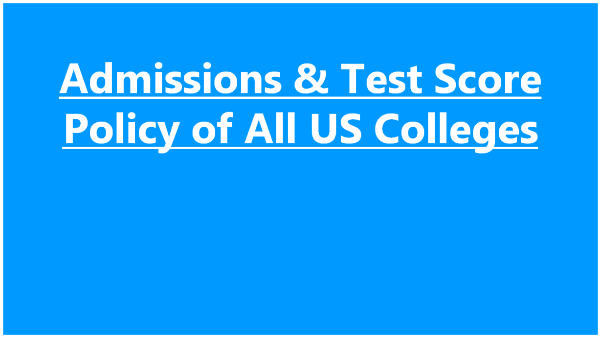 Test Optional Colleges and Schools 2025